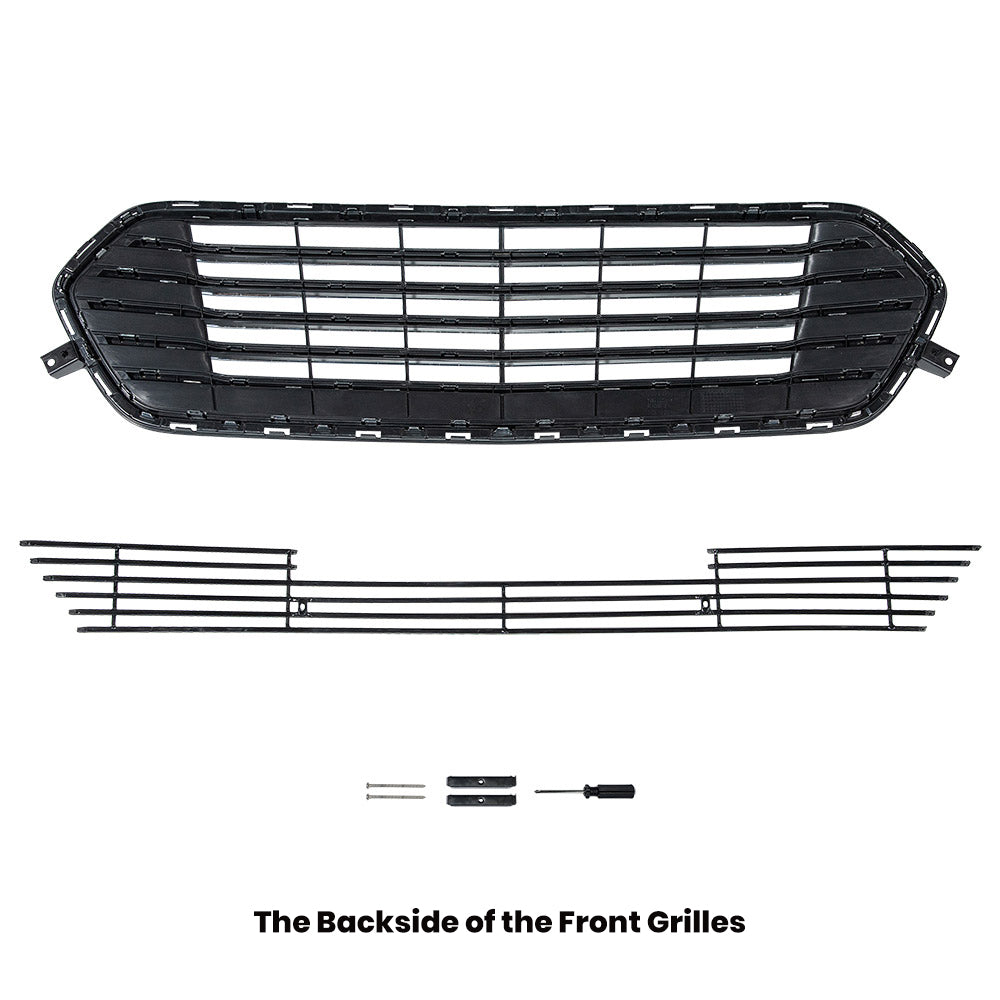 Aftermarket Front Grilles Designed to Fit Ford Taurus 2015-2018, Upper ...